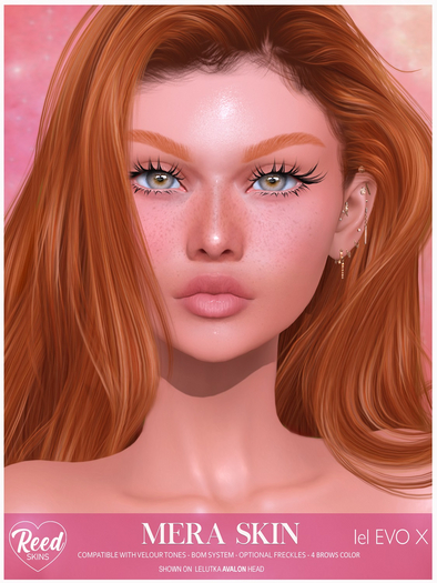 Second Life Marketplace - REED SKINS-MERA SKIN-LELUTKA EVO X-SNOW